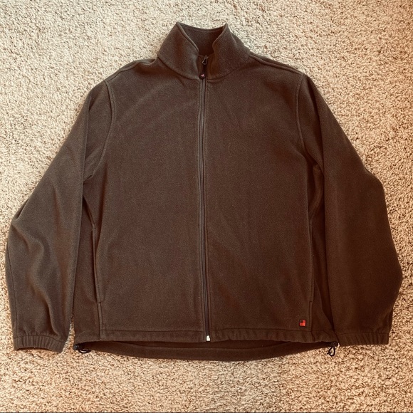 Woolrich | Jackets & Coats | Woolrich Brown Fleece Full Zip Jacket ...